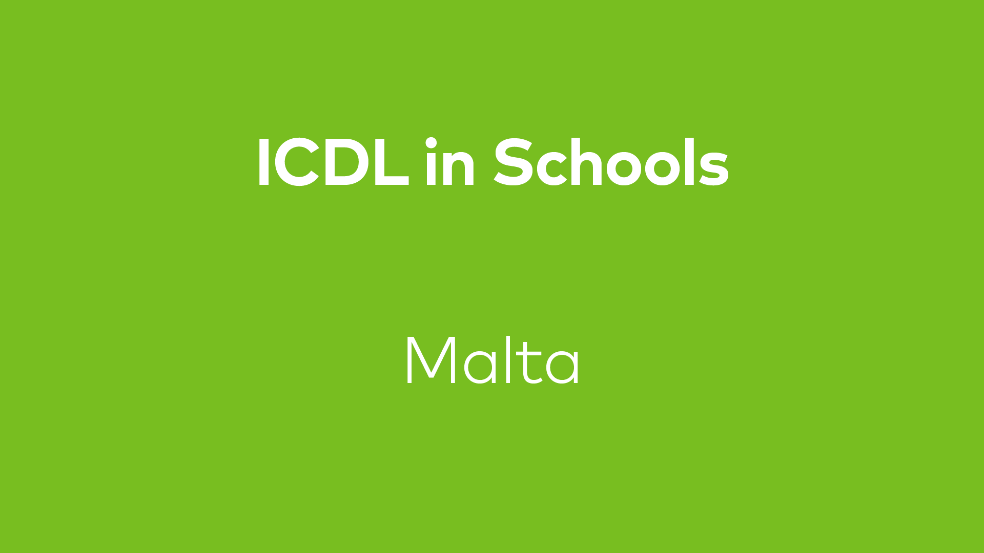 ICDL in Schools by ECDL Malta - ICDL Global