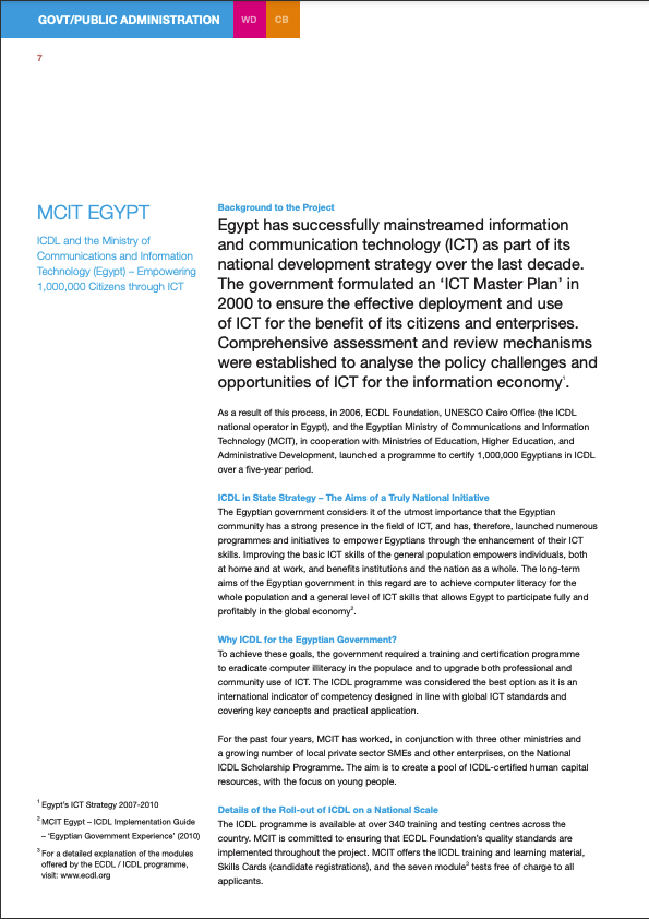 Government commits to ICDL to train and certify 1 Million Egyptians ...